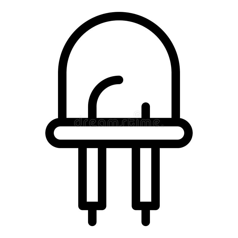 Electrical Diode Icon, Outline Style Stock Vector - Illustration of ...