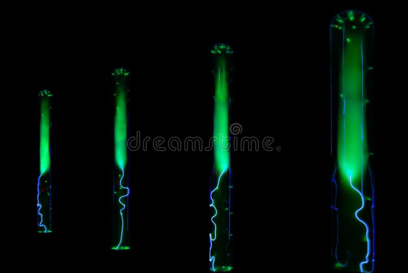 Electrical Discharges in Inert Gas Flasks Stock Image - Image of glare ...