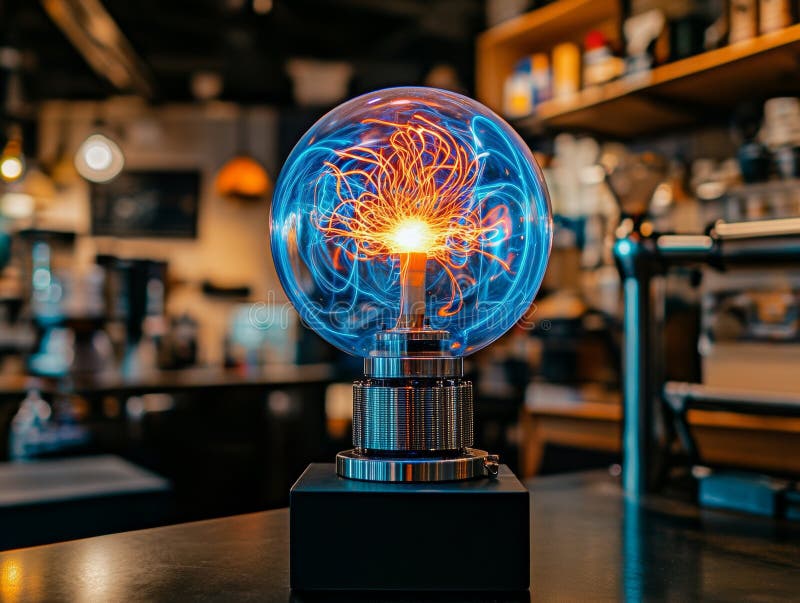 Electrical Discharges in a Plasma Globe Create Glowing Tendrils ...