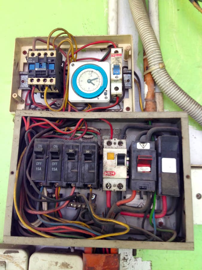 Electrical Distribution Board Editorial Stock Image - Image of dirt ...