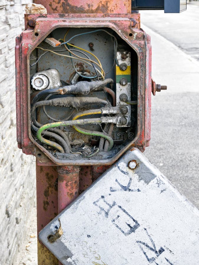 Electrical Distribution Box Stock Image - Image of fuses, street: 315751483