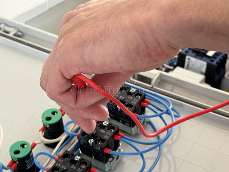 Electrical Distribution Cabinet for Control of Circulation Pumps, Electrician Services Stock ...