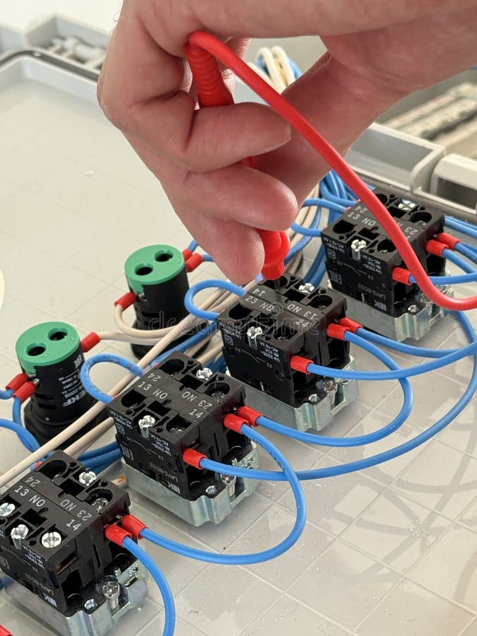 Electrical Distribution Cabinet for Control of Circulation Pumps, Electrician Services Stock ...