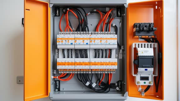Electrical Distribution Panel with Organized Circuits and Wiring in a ...