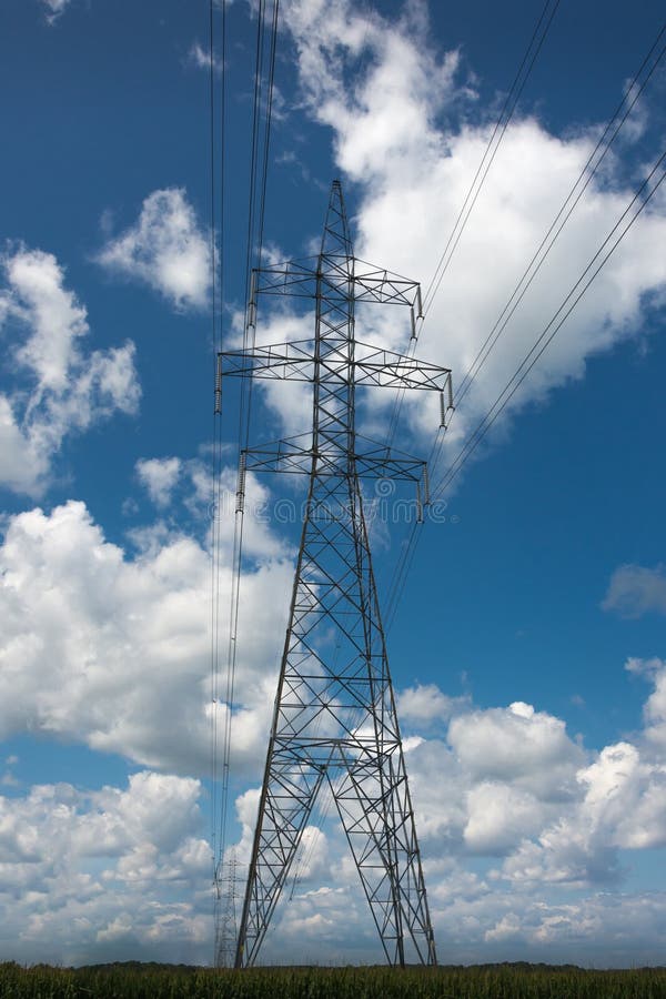 Electrical Distribution Structure for Energy Transport Stock Photo ...