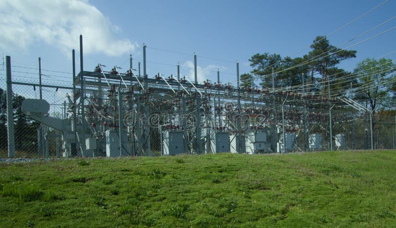 Electrical Distribution Sub-Station Stock Photo - Image of control ...