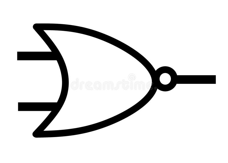 An Electrical Electronic Symbol of an nor Logic Gate Used in Line ...