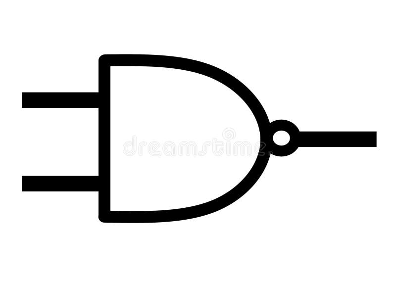 The Electrical Electronic Symbol of the Nand Gate White Backdrop Stock ...