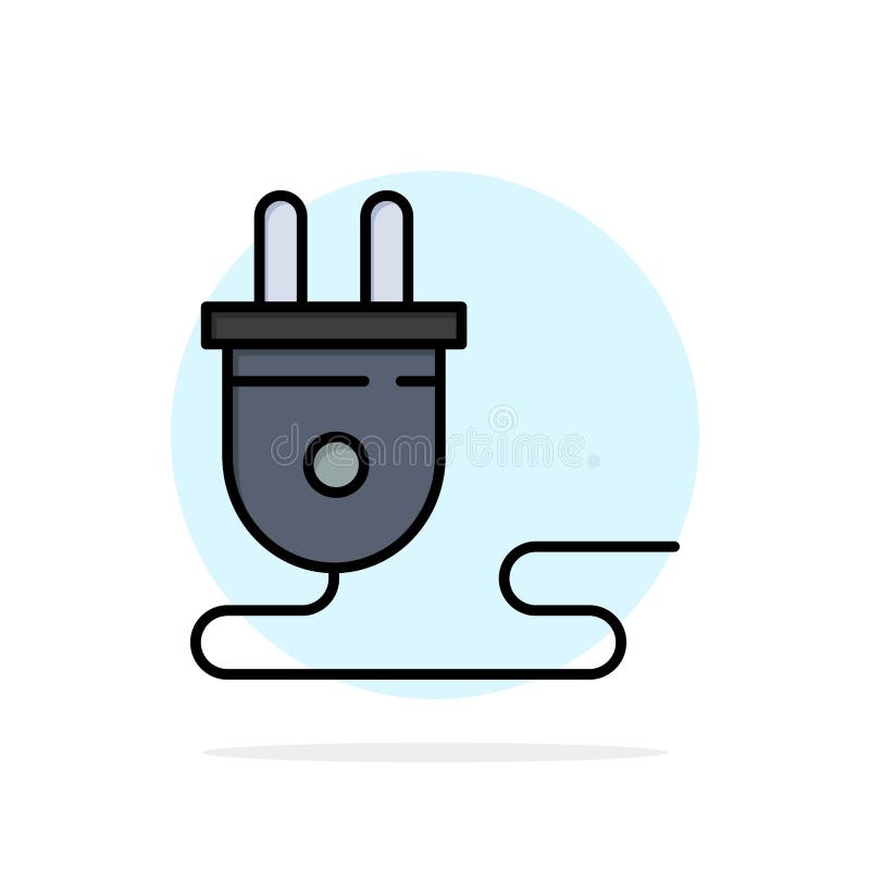 Electrical, Energy, Plug, Power Supply, Abstract Circle Background Flat ...