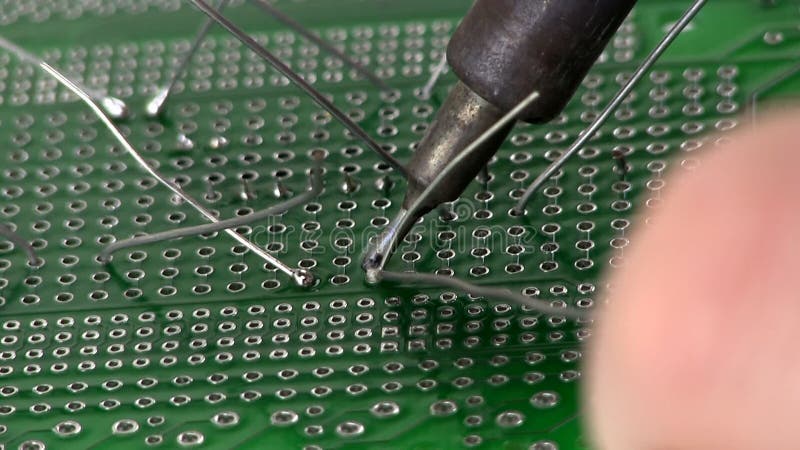 Soldering Circuit with through Hole Component; 2 Stock Footage - Video ...