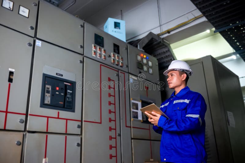 Electrical Engineer Check the Operation of the Main Electrical Control ...