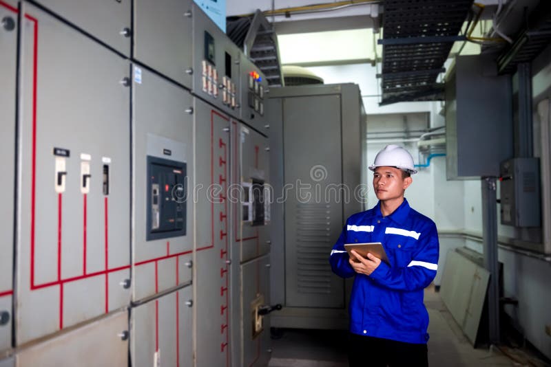 Electrical Engineer Check the Operation of the Main Electrical Control ...