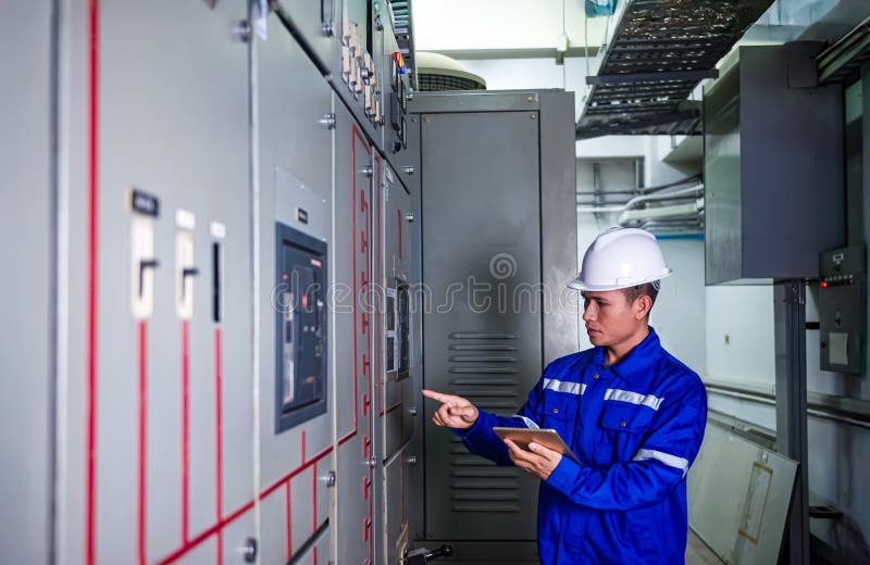 Electrical Engineer Check the Operation of the Main Electrical Control ...