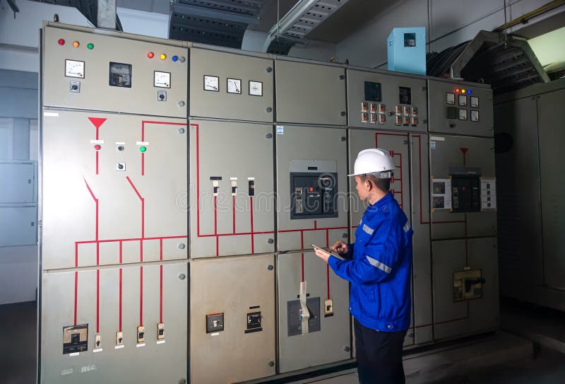Electrical Engineer Check the Operation of the Main Electrical Control ...
