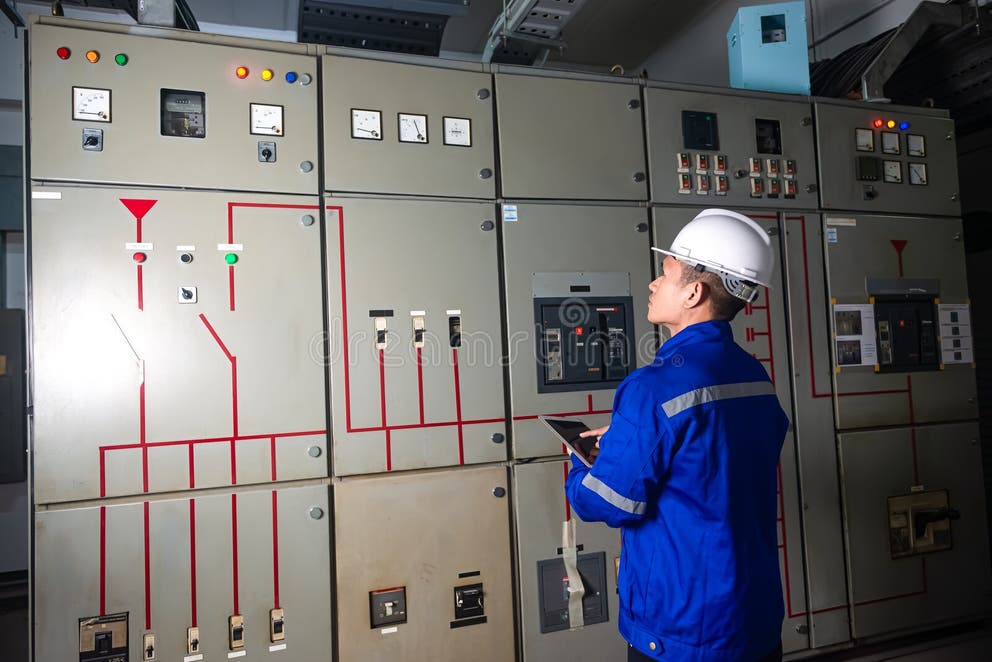 Electrical Engineer Check the Operation of the Main Electrical Control ...