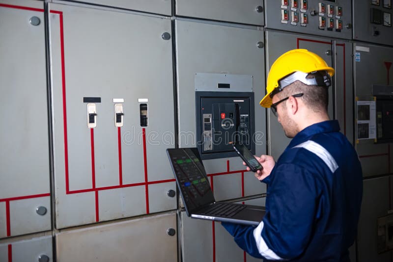 Electrical Engineer Check the Operation of the Main Electrical Control ...