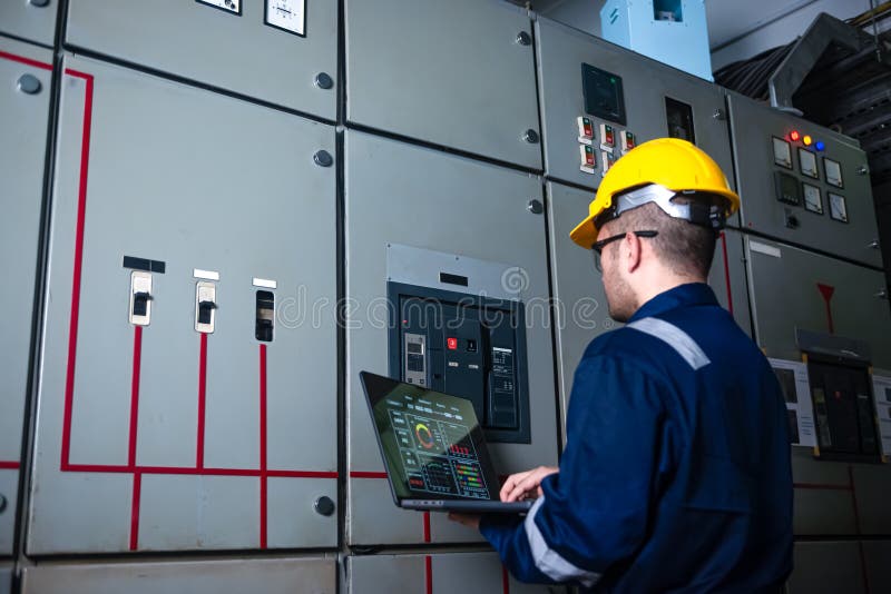 Electrical Engineer Check the Operation of the Main Electrical Control ...