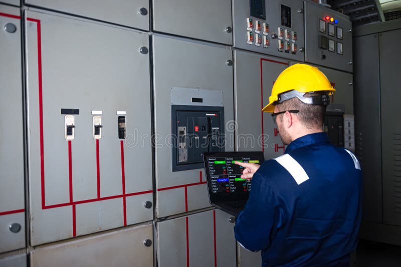 Electrical Engineer Check the Operation of the Main Electrical Control ...