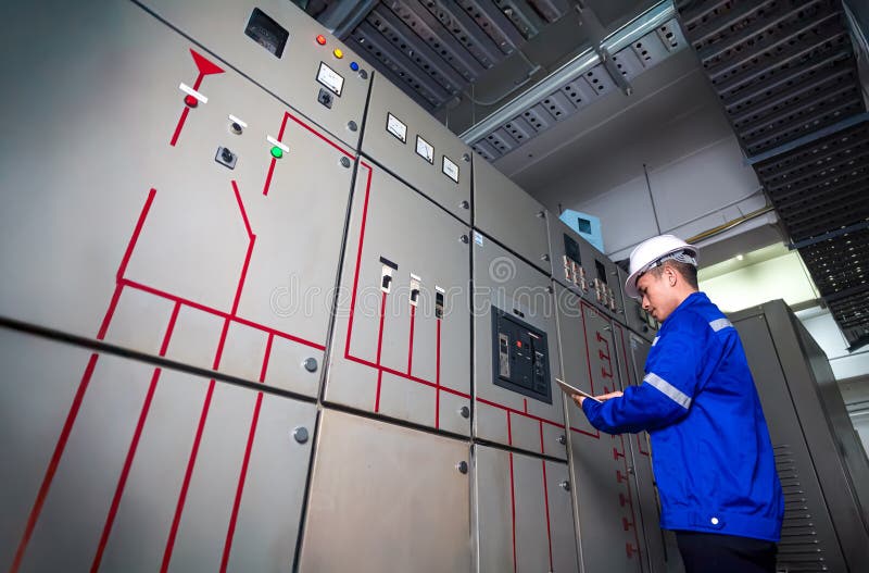 Electrical Engineer Check the Operation of the Main Electrical Control ...