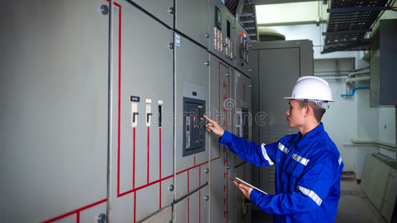 Electrical Engineer Check the Operation of the Main Electrical Control ...