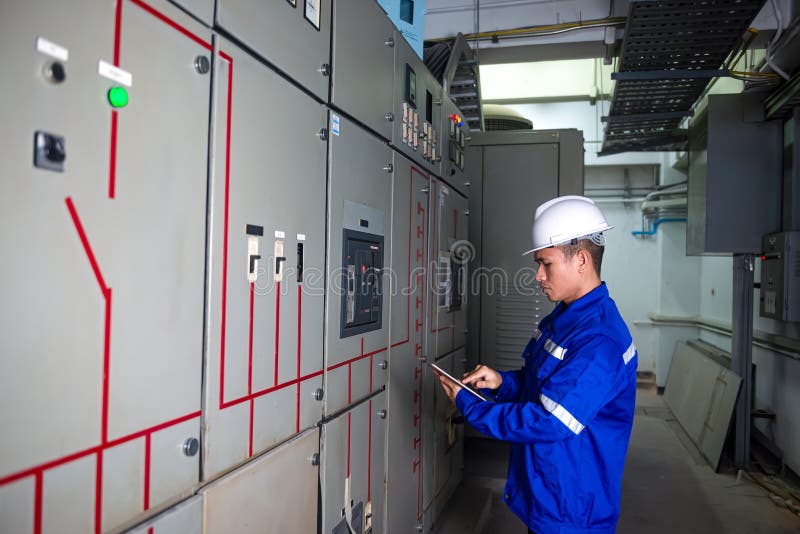 Electrical Engineer Check the Operation of the Main Electrical Control ...