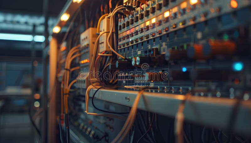 Electrical Engineer Checks an Electrical Circuit on a Control Panel for ...
