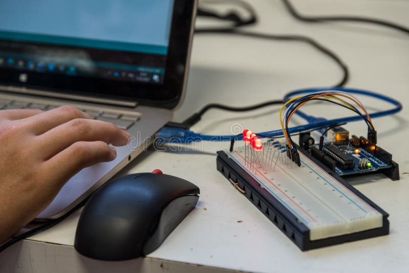 Electrical Engineer with Electrical Components Stock Photo - Image of ...