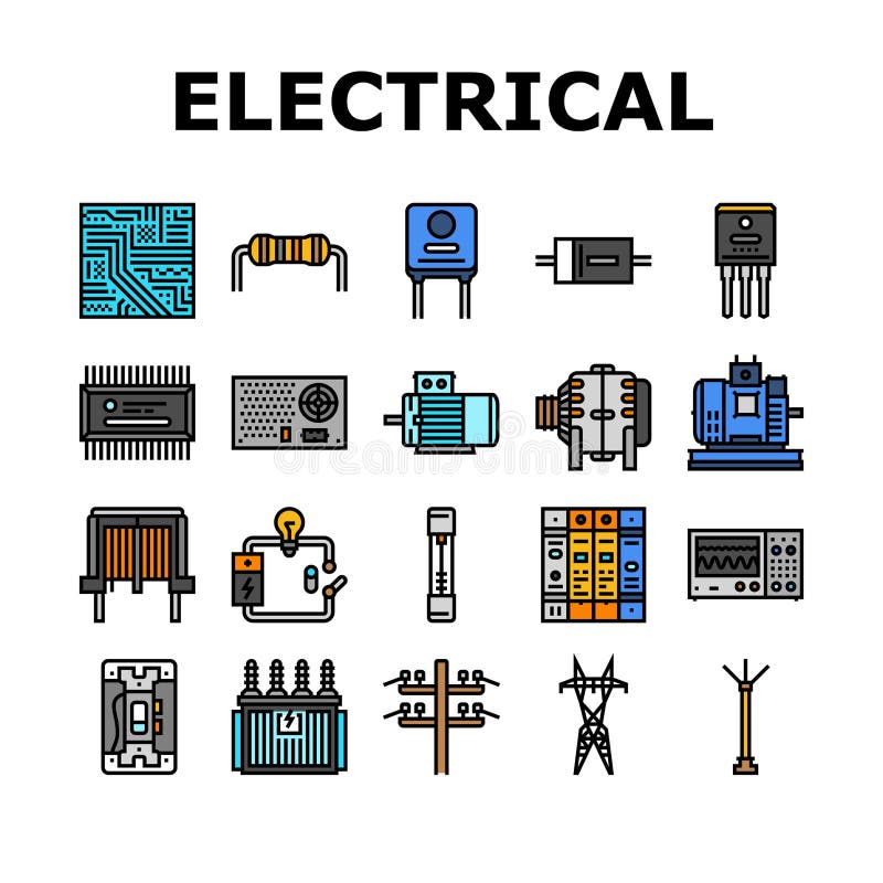 Electrical Power System Icons Stock Illustrations – 1,295 Electrical ...