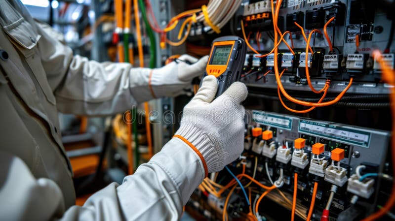 The Electrical Engineer at Work. AI Generated Stock Illustration ...