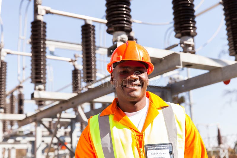African electrical worker stock photo. Image of male - 43841398