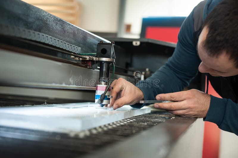 Electrical Engineer Repairs CNC Computer Numerical Control Laser ...