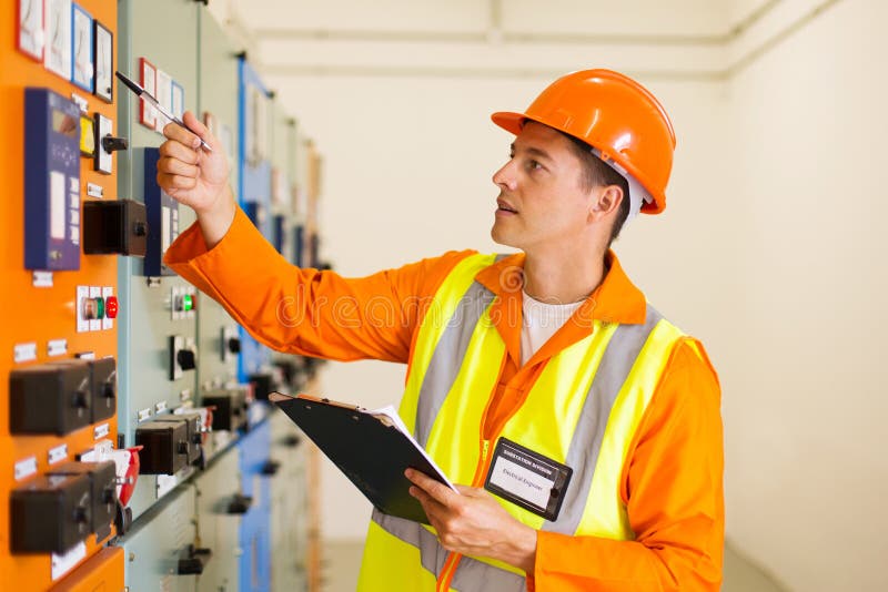 Electrical Team at Work stock photo. Image of authentic - 3746494