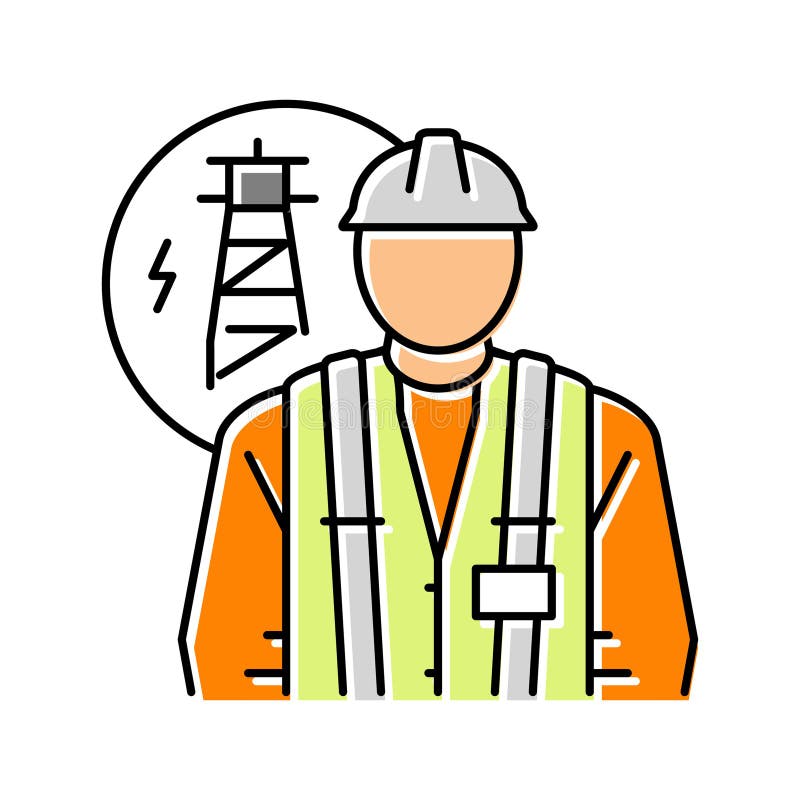 Electrical Engineer Technology Color Icon Vector Illustration Stock ...
