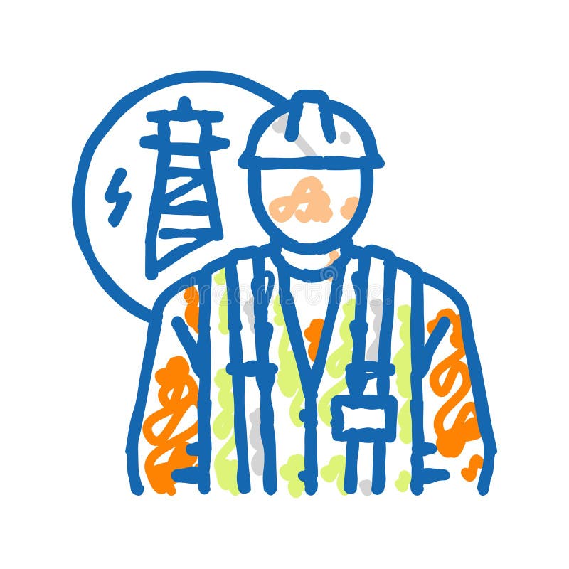 Electrical Engineer Technology Icon Doodle Illustration Stock Vector ...