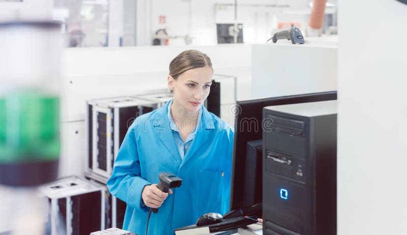 Engineer Woman in Electronics Lab Testing EMC Compliance Stock Photo ...