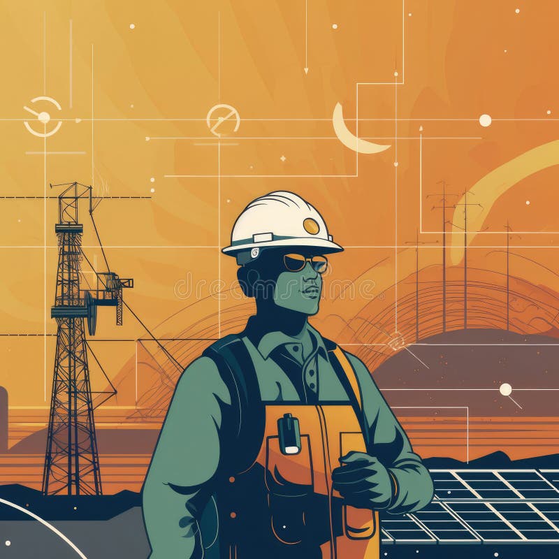 Electrical Engineer Working on a Renewable Energy Project, Solar Panel ...