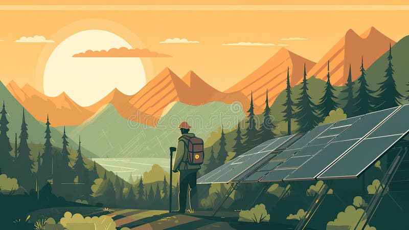 Electrical Engineer Working on a Renewable Energy Project, Solar Panel ...