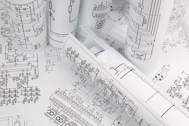 Science, Technology and Electronics. Electrical Engineering Draw Stock ...