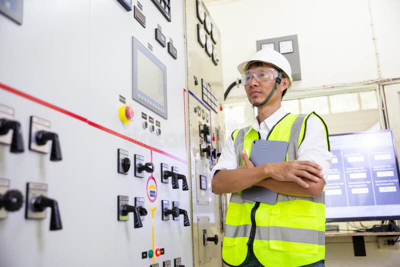 Electrical engineering man stock photo. Image of electric - 248422746