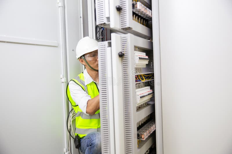 Electrical engineering man stock image. Image of electical - 248422671