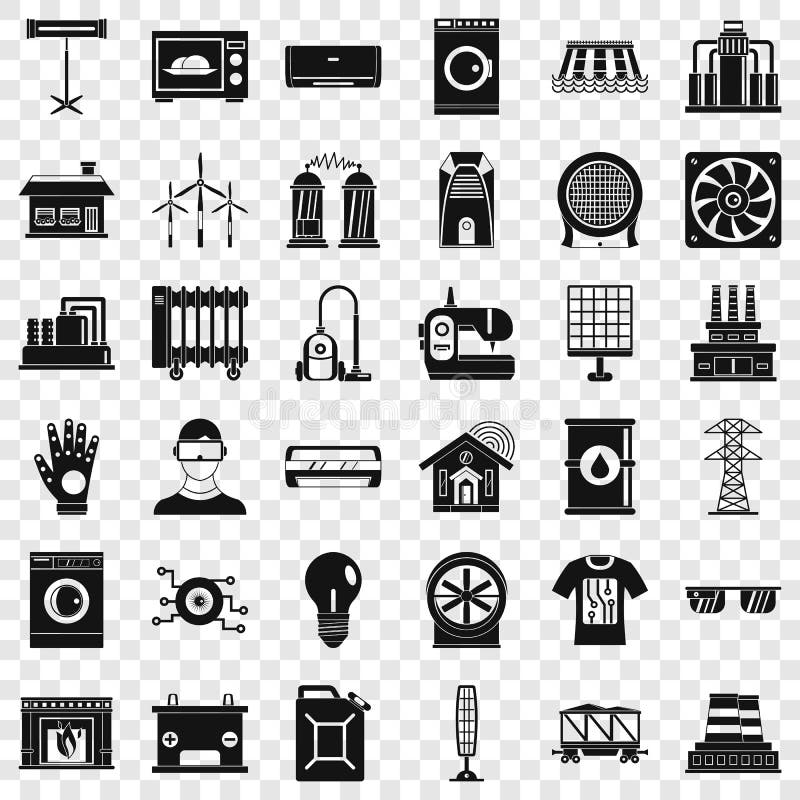 Electrical Engineering Icons Set, Simple Style Stock Vector ...