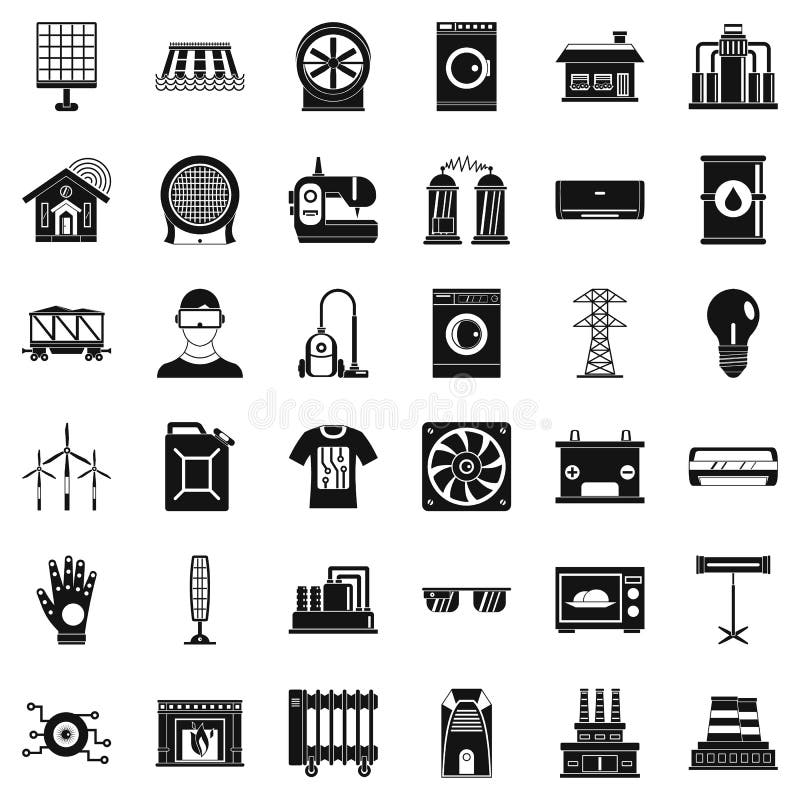 100 Electrical Engineering Icons Set, Simple Style Stock Vector ...