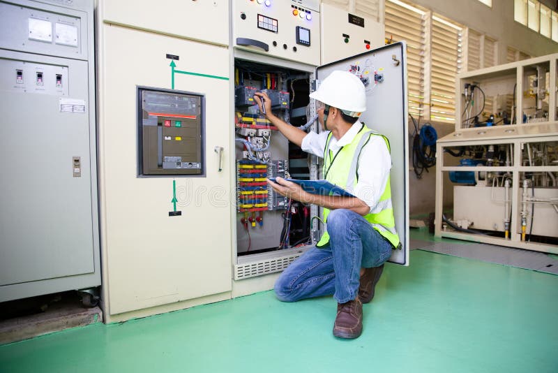 Electrical engineering man stock photo. Image of industry - 247864666