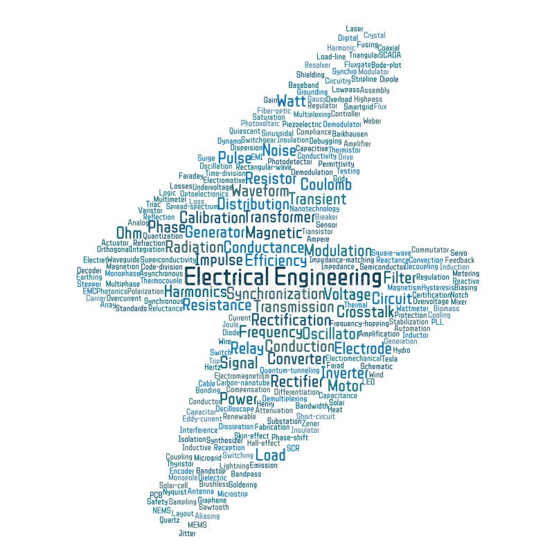 Electrical Engineering Word Cloud Stock Illustration - Illustration of ...