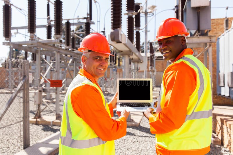Two electrical engineers stock photo. Image of engineering - 43843222