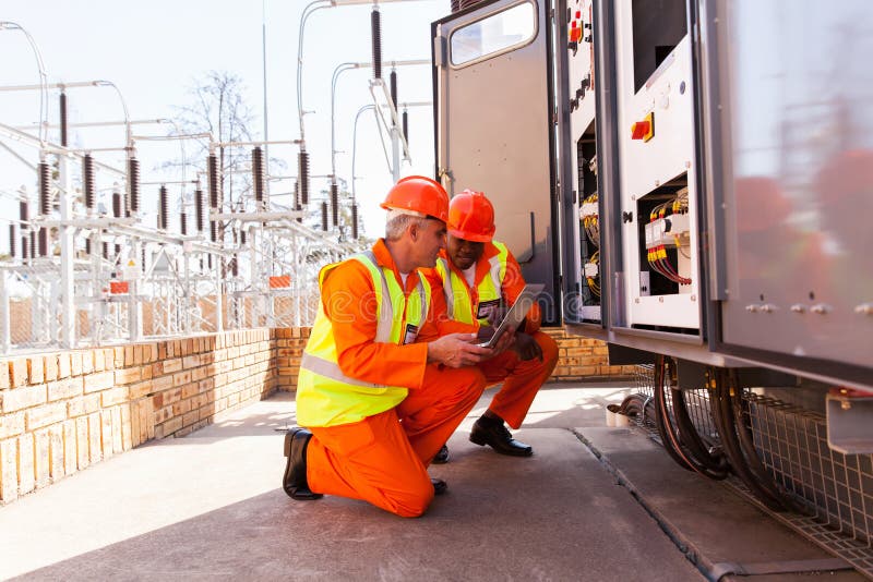 Electrical engineers work stock photo. Image of facility - 43843432