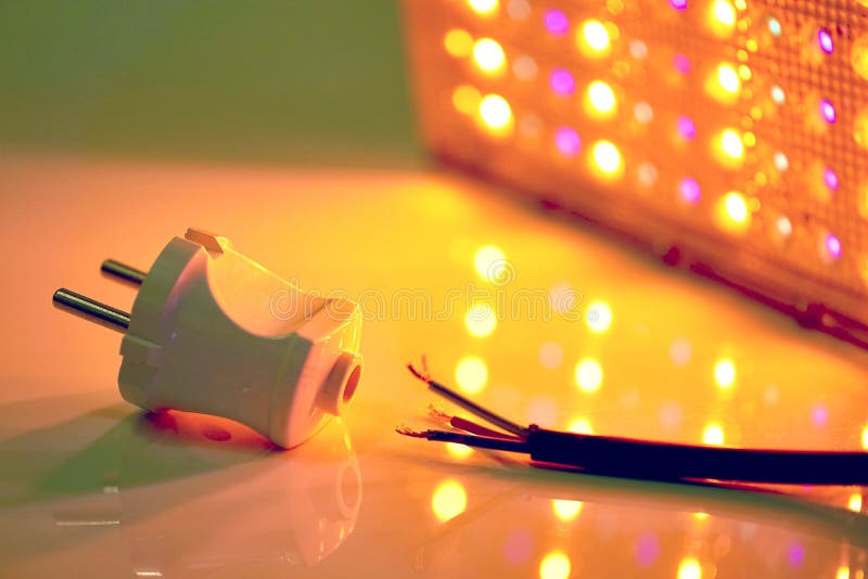 Electrical Equipment for Connection on the Orange Background Light ...