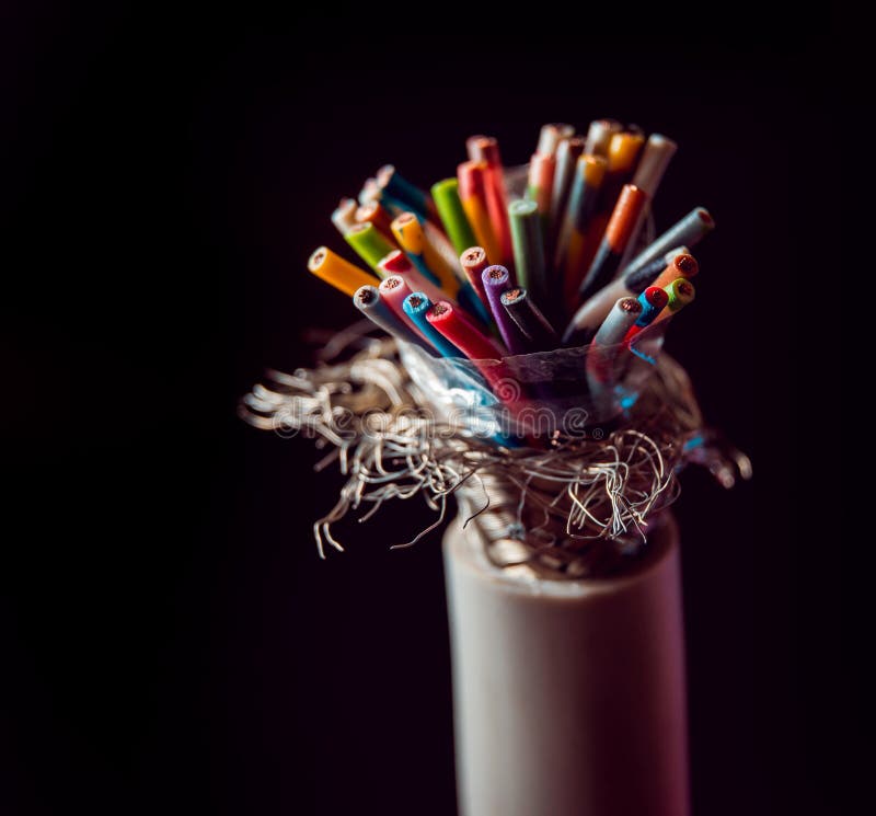 Electrical Equipment. Electricity Cable. Background and Texture. Stock ...