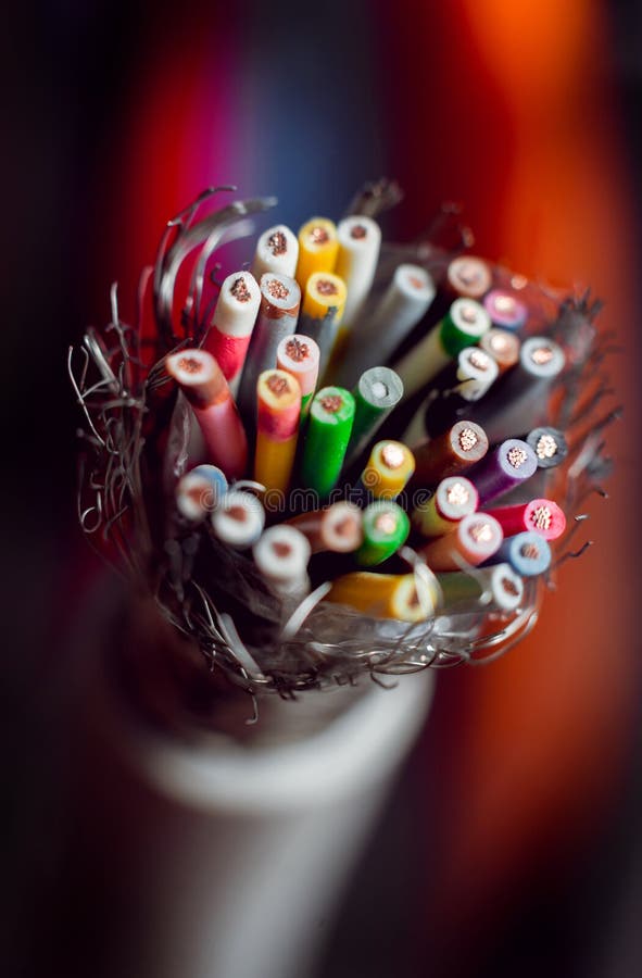 Electrical Equipment. Electricity Cable. Background and Texture. Stock ...