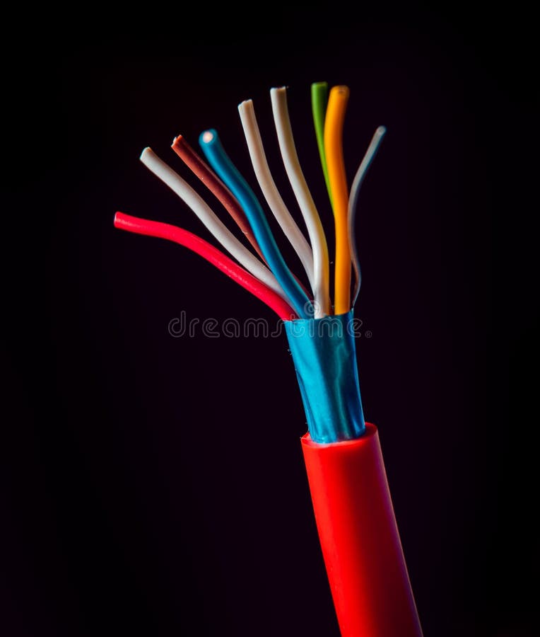Electrical Equipment. Electricity Cable. Background and Texture. Stock ...